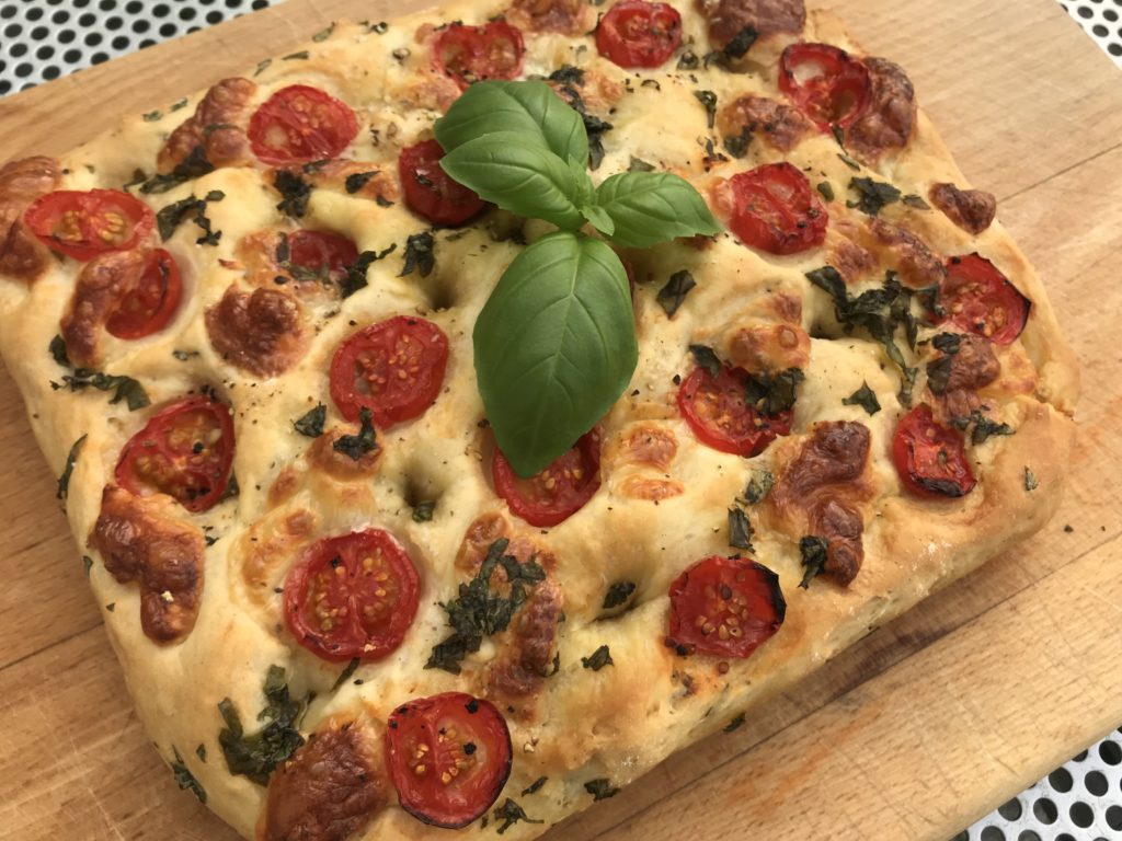 Tomato and Mozzarella Focaccia Bread - TheUniCook Italian Flatbread